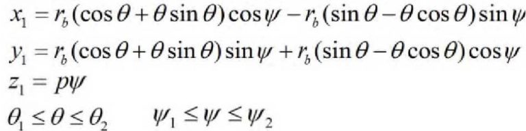 Helical surface equation of helical gear with locking function – ZHY Gear