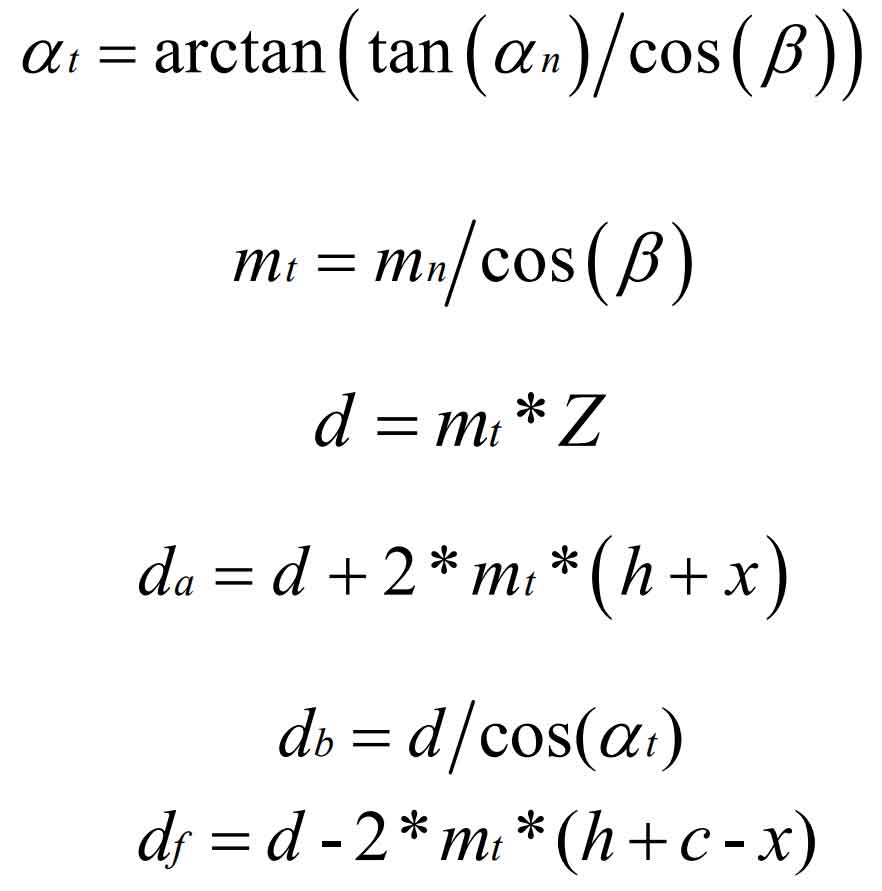 Setting Of Basic Parameters Of Helical Gear ZHY Gear